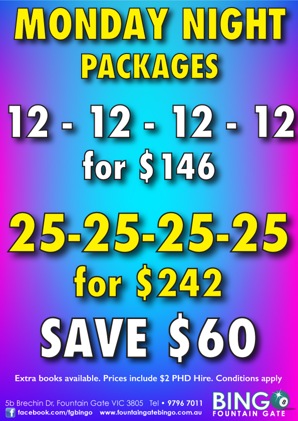 Fountain Gate Bingo - Packages