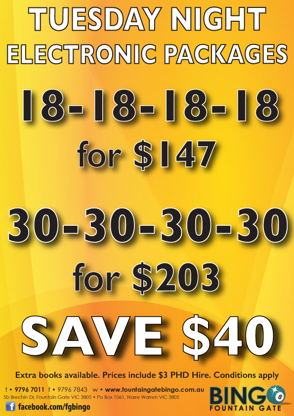 Fountain Gate Bingo - Packages